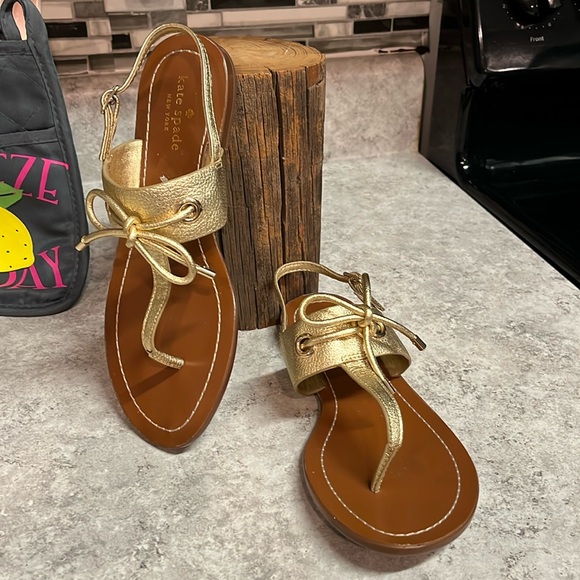 kate spade | Shoes | Kate Spade Gold Sandals | Poshmark